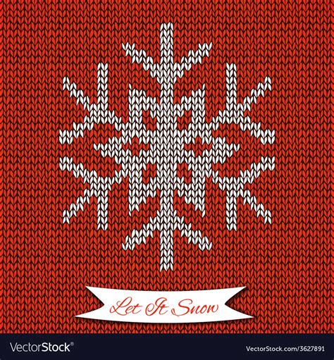 Seamless Pattern With Knitted Snowflake Royalty Free Vector Seamless Pattern With Knitted Snowflake Royalty Free Vector