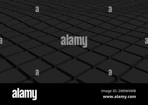 Black Three Dimension Cubes Motion Background Wave Pattern Animation