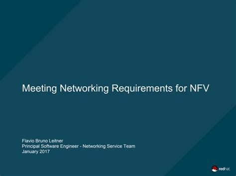 Dev Conf 2017 Meeting Nfv Networking Requirements Ppt