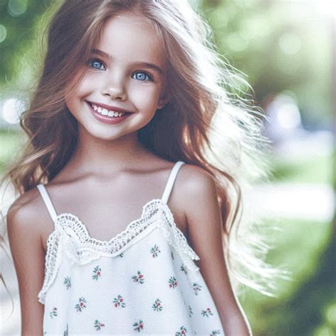 Premium Photo Joyful And Beautiful Happy Small Girl