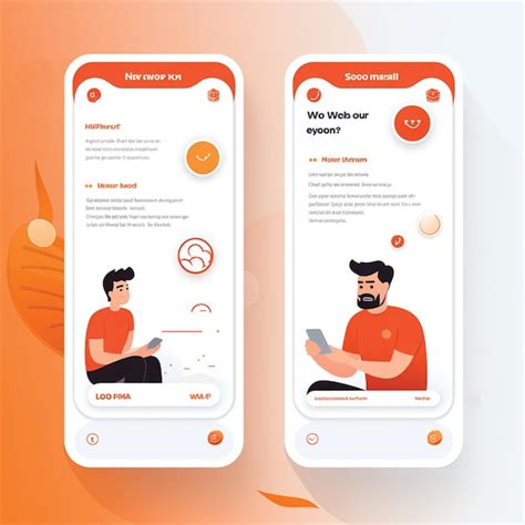 Premium Photo Illustration Of Onboarding Screen Design For Chatting App