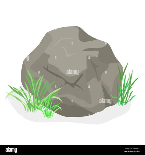 Garden Stone With Grass Landscape Design Boulders With Plants Nature