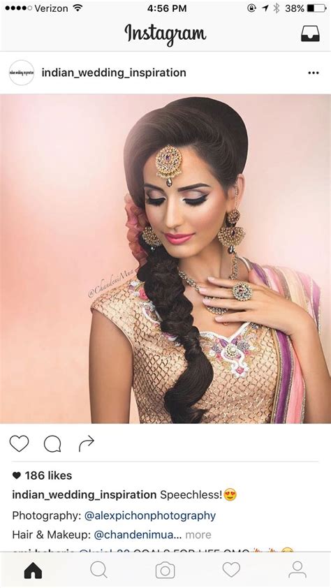 Indian Wedding Bride Hairstyles Updo Wedding Hair And Makeup Indian