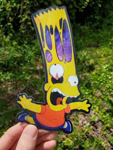 Vinyl Sticker Sticker Bart Simpson The Simpsons Etsy