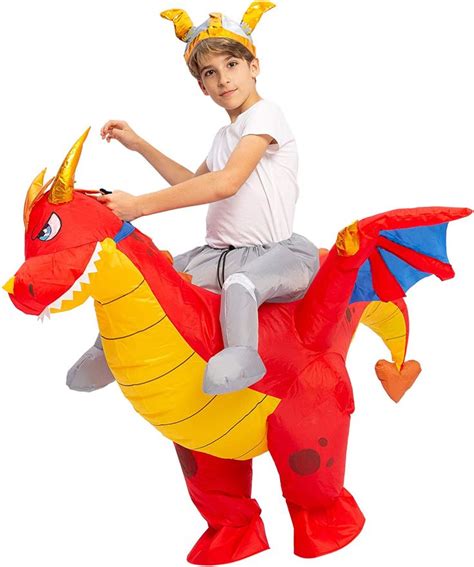 Spooktacular Creations Inflatable Costume Dragon Riding A Fire Dragon