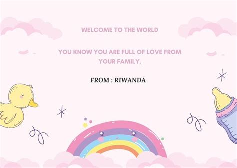 Kartu Ucapan Untuk Baby Kartu Lukisan Estetika