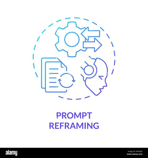 Prompt reframing blue gradient concept icon Stock Vector Image & Art - Alamy