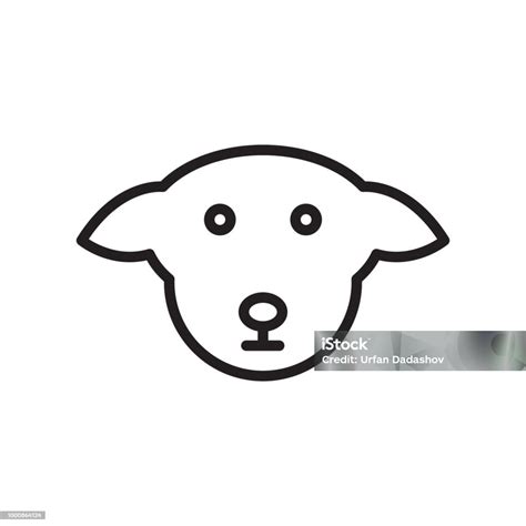 Собака Значок Вектор Знак И Символ Изолированы На Белом Фоне Собака Логотип Концепции Контур