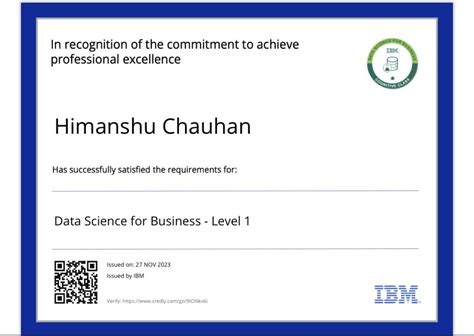 Himanshu Chauhan On Linkedin Datascience Digitalbadge Geetauniversity Dataprivacy Ibm