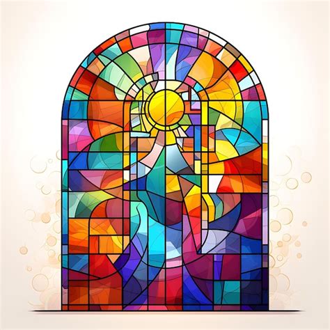 Premium Photo Stained Glass Holy Cross Stained Glass Material With