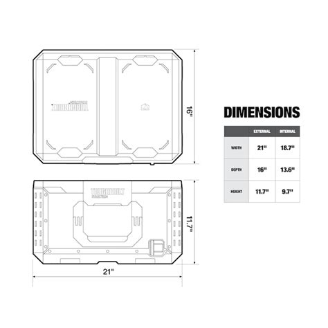 Toughbuilt Stacktech Large 21 In W X 11 7 In H X 16 In D Plastic Metal Tool Box Tb B1 B 50 At