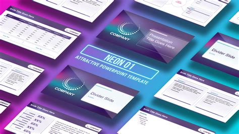 Neon Powerpoint Template 01 Ruby Citrine Neon Powerpoint Template 01 Ruby Citrine