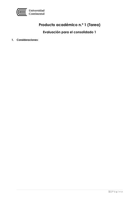 Producto acad Ãmico n Âº 1 Tarea Gestion Profesional Studocu