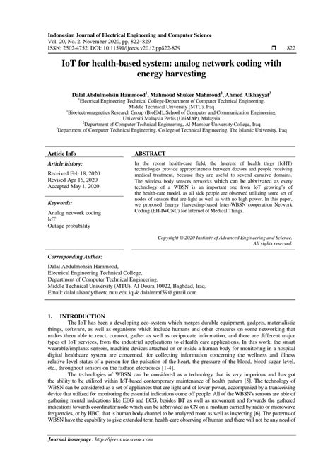 pdf iot for health based system analog network coding with energy