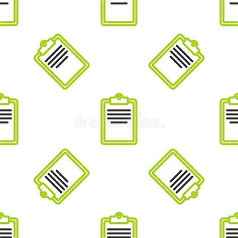 Line Clipboard With Checklist Icon Isolated Seamless Pattern On White Background Control List