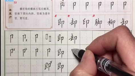 硬笔书法教程：单耳刀，硬笔书法握笔 教育视频 搜狐视频