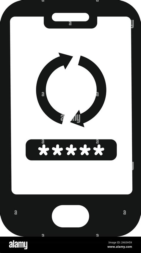 smartphone password recovery icon simple vector ui page web mobile
