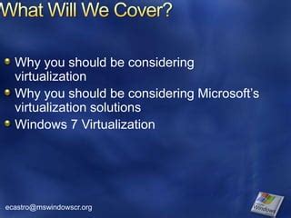 Windows R Virtualization PPT