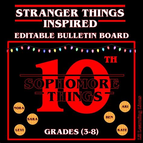 Back To School Stranger Things Inspired Editable Bulletin Board Set Bulletin Board Sets