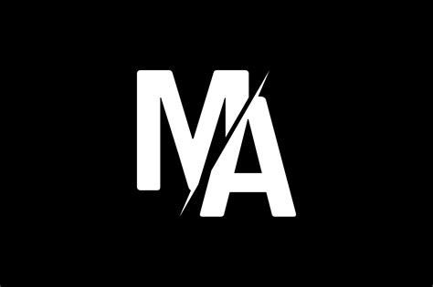 Monogram MA Logo Design Graphic By Greenlines Studios Creative