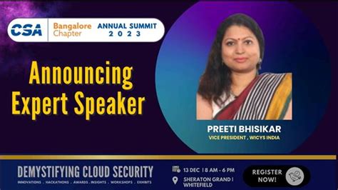 Csa Bangalore Annual Summit 2023 Demystifying Cloud Security Bangalore Chapter