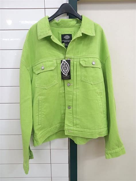 새상품 디키즈 라임 연두색 스트릿 남성 자켓 세컨웨어 헬로마켓