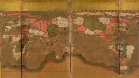 屏风之中暗藏世界地图明朝时的日本地理认知不比中国低