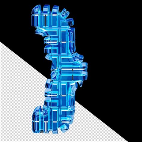 Premium Psd Blue Ice Transformed D Symbol