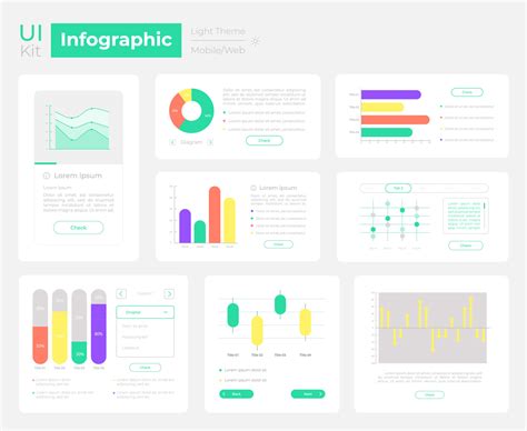 Infographic Ui Elements Kit Data Visualization Isolated Vector
