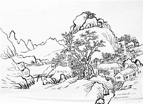 线稿山水 风景 第7页 大山谷图库