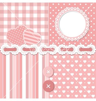 Pink Scrapbook Set Vector On Vectorstock® Pink Scrapbook Scrapbook