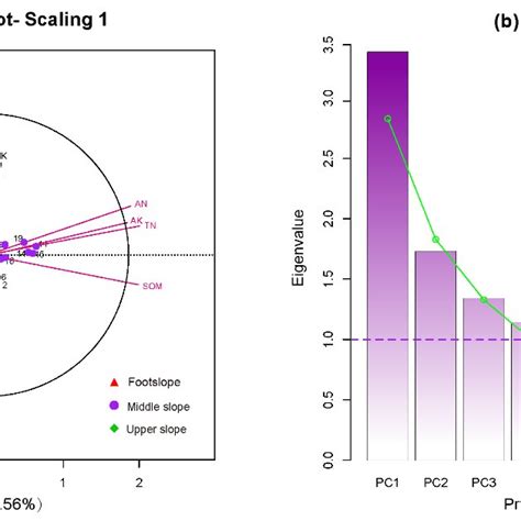 Pca Biplots And Scree Plot And Broken Stick Model Of Soil Download