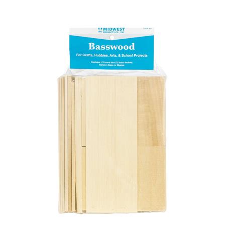 Midwest Products 65 In W X 66 Ft L X 25 In Basswood Lumber 2btr