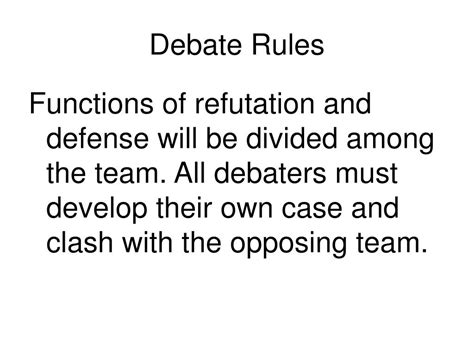 Ppt Debate Rules Powerpoint Presentation Free Download Id1826888