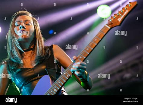 The Brazilian Musician Lari Basilio During The Concert Lari Basilio