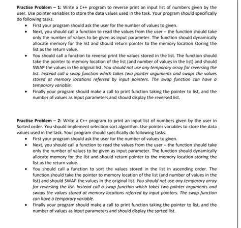 Solved Practise Problem 1 Write A C Program To Reverse
