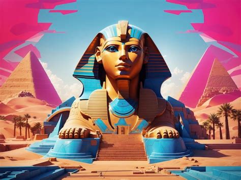 Premium Ai Image Great Sphinx Of Giza Digital Art