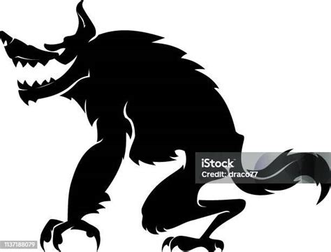 늑대 인간 측면 보기 갈고리 발톱에 대한 스톡 벡터 아트 및 기타 이미지 갈고리 발톱 검은색 꼬리 Istock