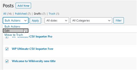 How To Bulk Publish Posts In Wordpress Avoiderrors