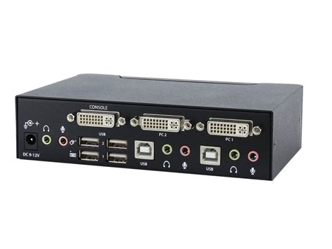 StarTech Com SV DVIUA Port DVI USB KVM Switch With Audio And USB Hub Newegg Com