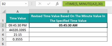 minute excel function syntax examples how to use