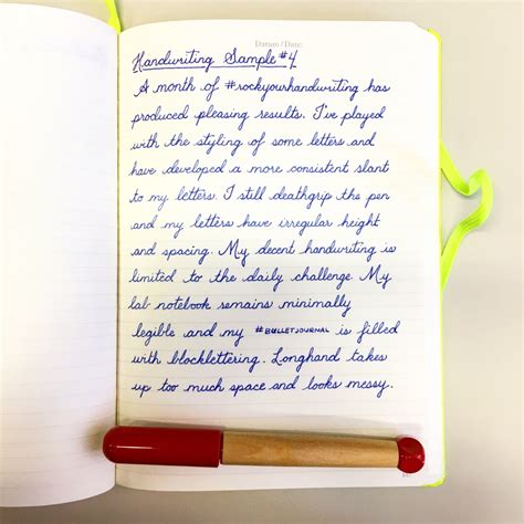 Handwriting Sample 4 Pen Actually Worksheets Library