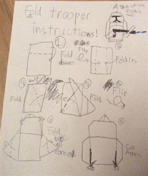 Kirigami Fold Trooper Origami Yoda