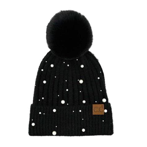Cc Hat 4008 Pearl Embellished Beanie Modinno Enterprise Canadas Premier Supplier Of Quality