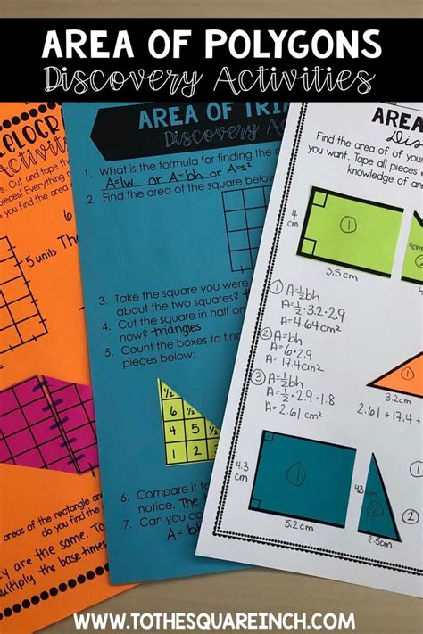 Area Of Polygons Interactive Notebook Elementary School Math