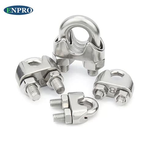 Grade 304316 Stainless Steel Simplex Wire Rope Clips Single Wire Rope