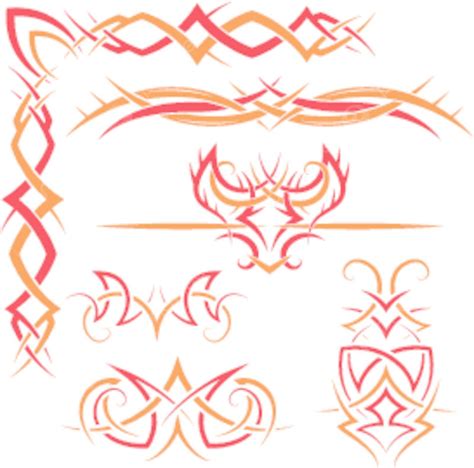 Set Of Gothic Patterns Collection Graphic Style Vector Collection