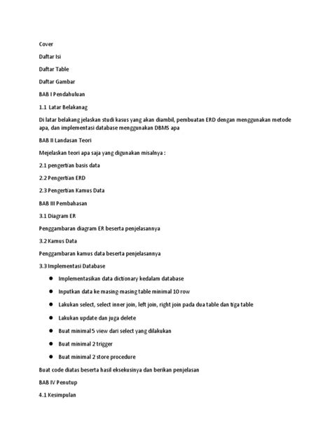 Format Laporan Akhir Basis Data Pdf
