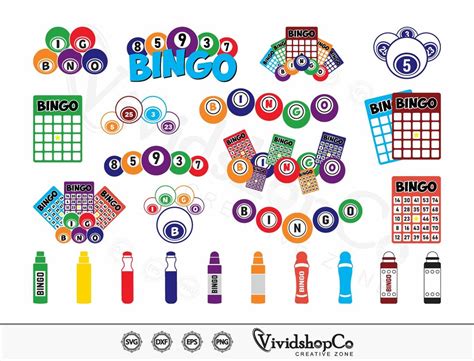 Bingo Svg Bingo Balls Svg Bingo Card Svg Bingo Dauber Svg Bingo
