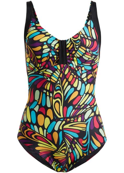 Stilvoller Shape Badeanzug Mittlere Formkraft Schwarz Bonprix